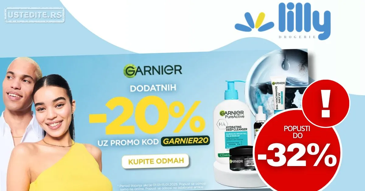 Lilly akcija GARNIER 1-15.1.2025. - ustedite.rs