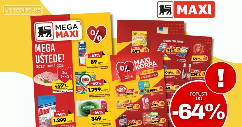 Mega Maxi katalog 23-29.1.2025. - ustedite.rs