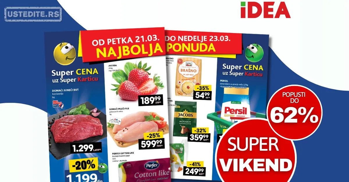 Idea VIKEND AKCIJA 21-23.3.2025. - ustedite.rs