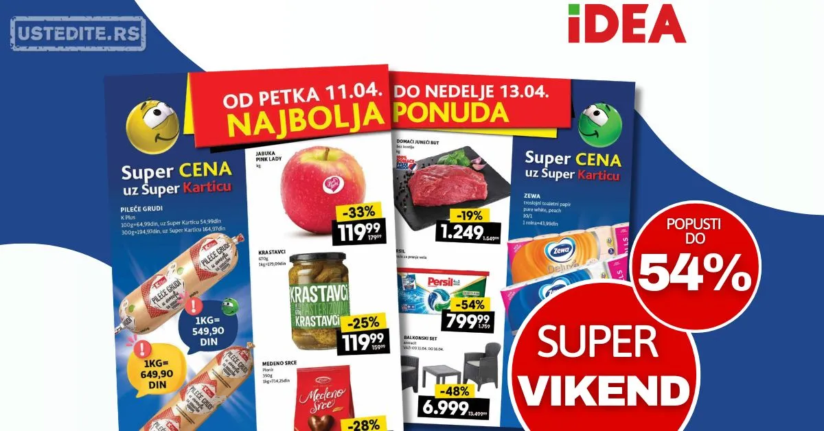Idea VIKEND AKCIJA 11-13.4.2025. - ustedite.rs