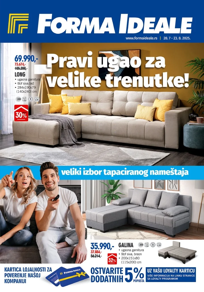 Forma Ideale katalog UGAONE GARNITURE 28.7-23.8.2025. - ustedite.rs