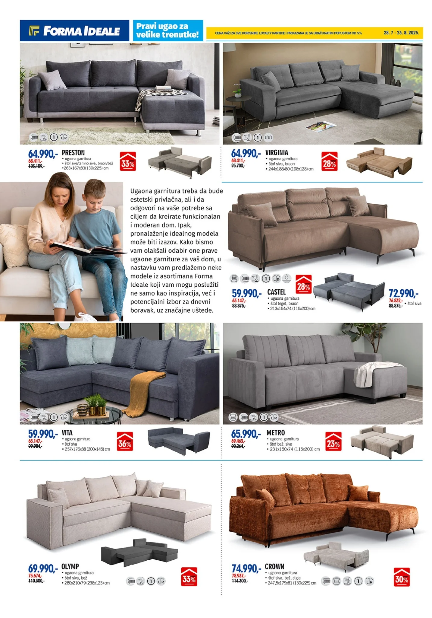 Forma Ideale katalog UGAONE GARNITURE 28.7-23.8.2025. - ustedite.rs