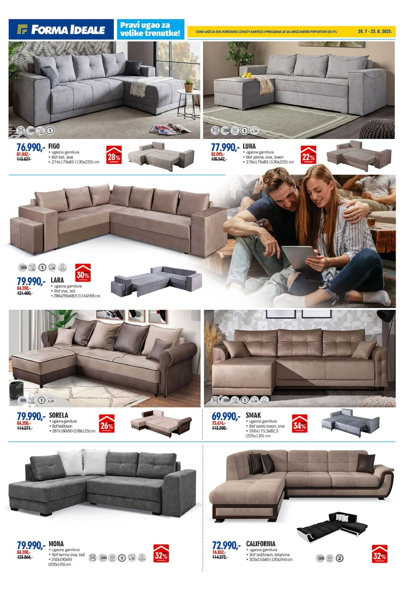 Forma Ideale katalog UGAONE GARNITURE 28.7-23.8.2025. - ustedite.rs