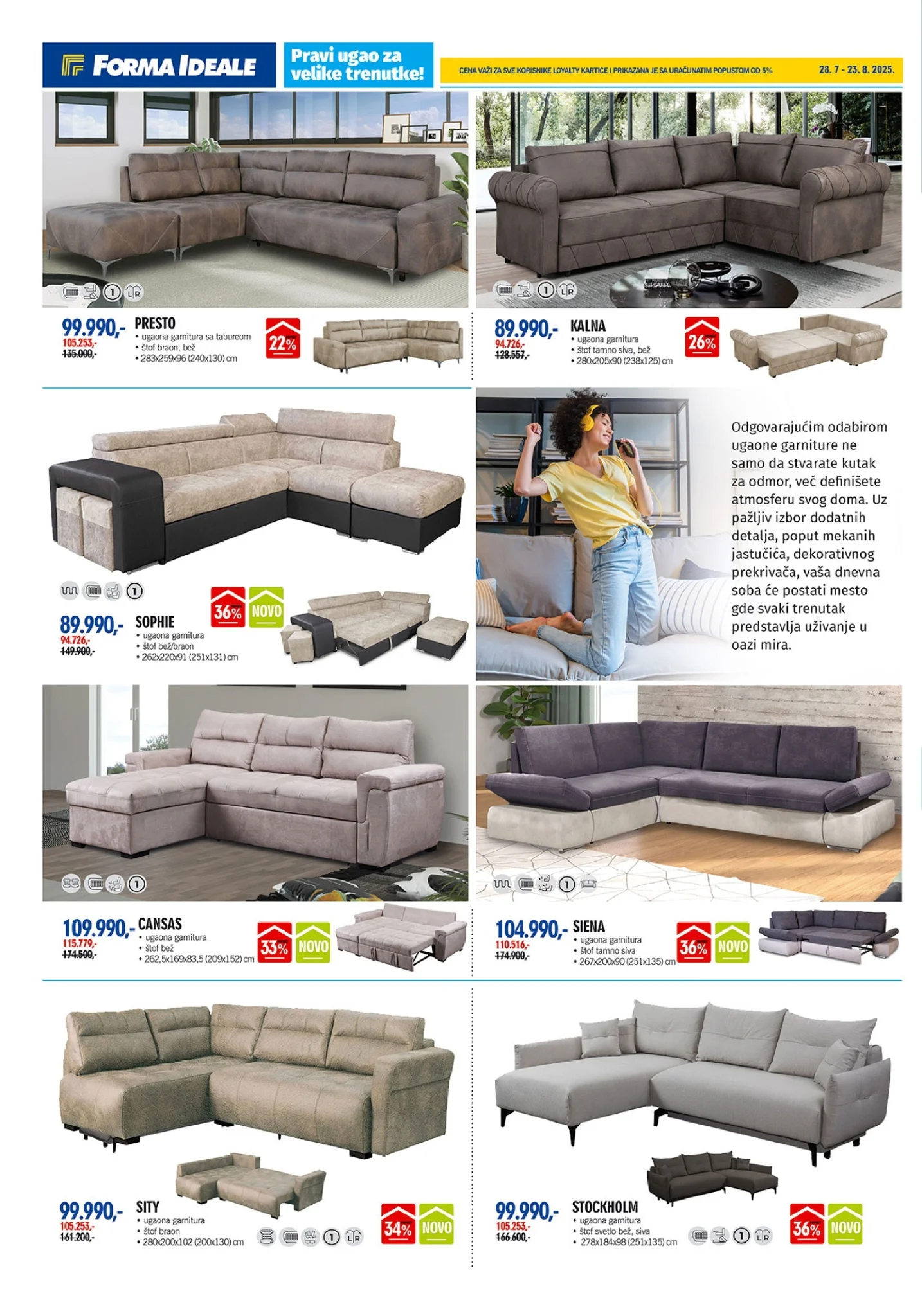Forma Ideale katalog UGAONE GARNITURE 28.7-23.8.2025. - ustedite.rs