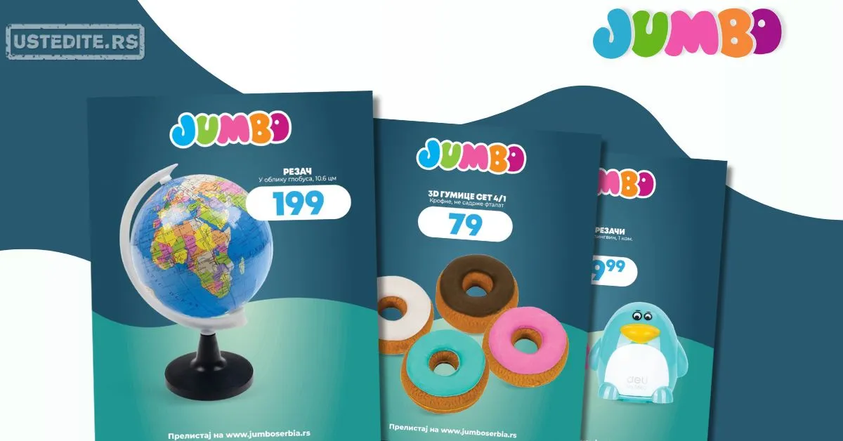 Jumbo ŠKOLSKI PRIBOR – akcija do 7.9.2025. - ustedite.rs