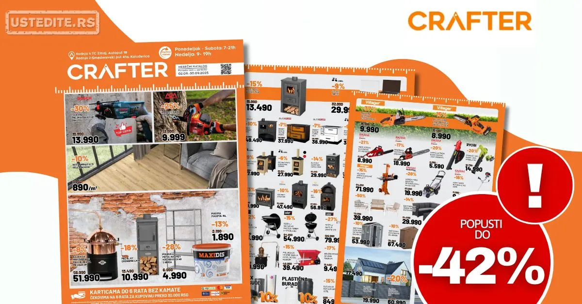 Crafter katalog 2-30.9.2025. - ustedite.rs