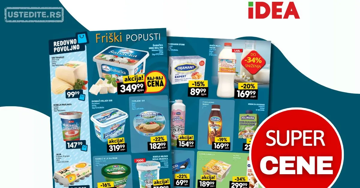 Idea akcija FRIŠKI POPUSTI 25.9-1.10.2025. - ustedite.rs