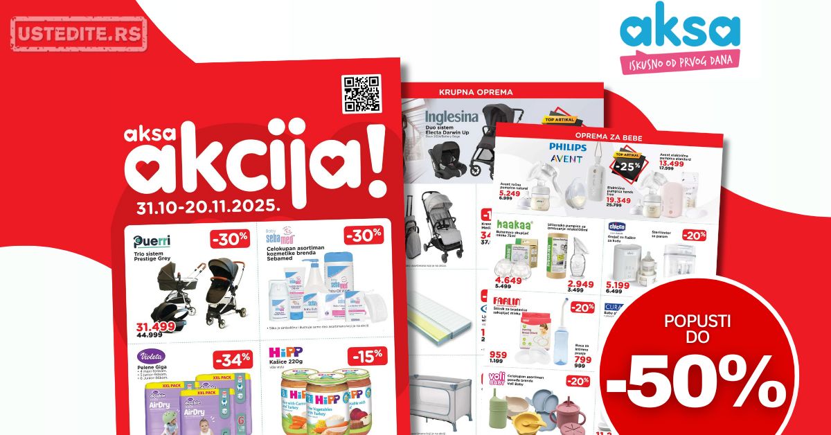 Aksa katalog 31.10-20.11.2025. - ustedite.rs