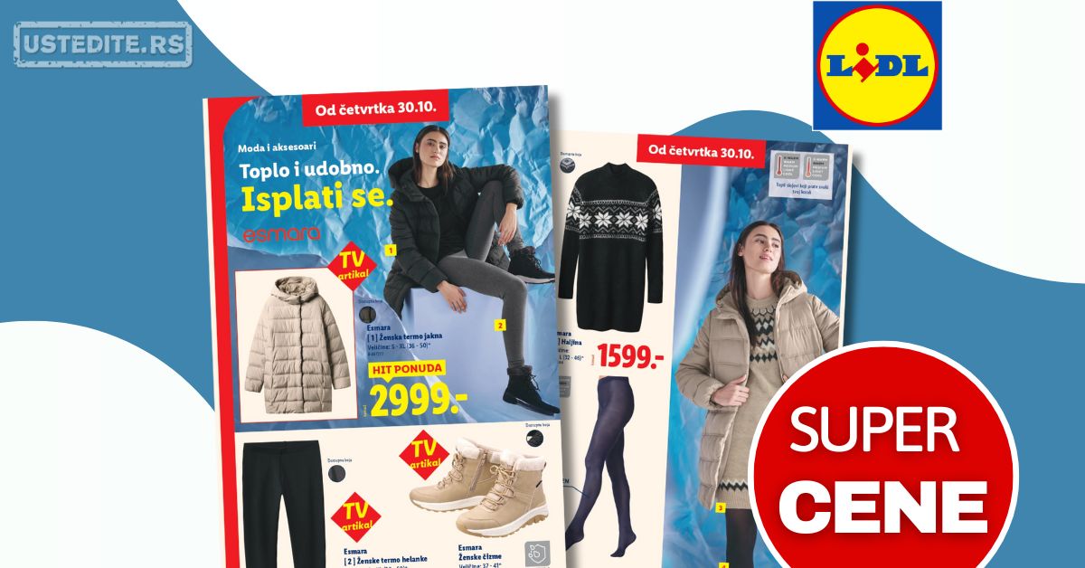 Lidl ODEĆA - Toplo i udobno 30.10-5.11.2025. - ustedite.rs
