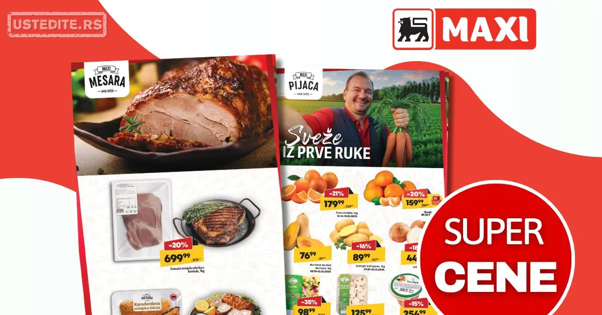 Maxi SVEŽA AKCIJA 9-15.10.2025. - ustedite.rs