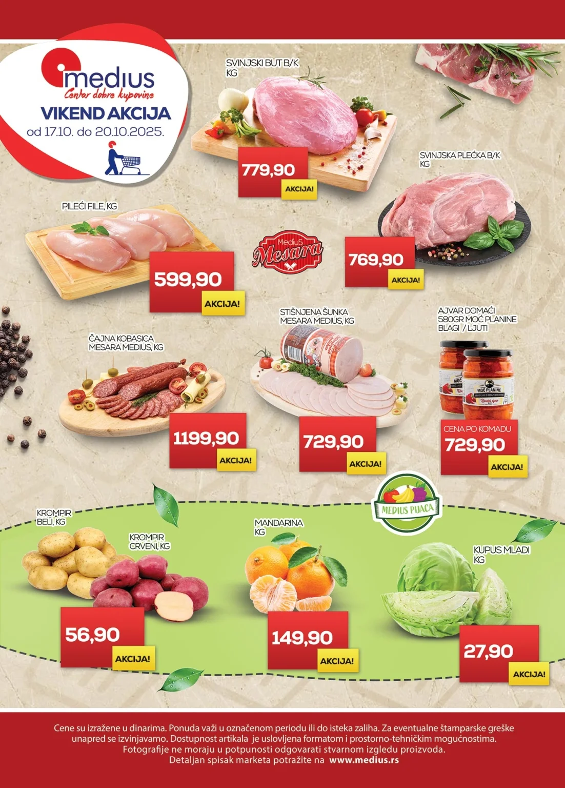 Medius VIKEND AKCIJA 17-20.10.2025. - ustedite.rs