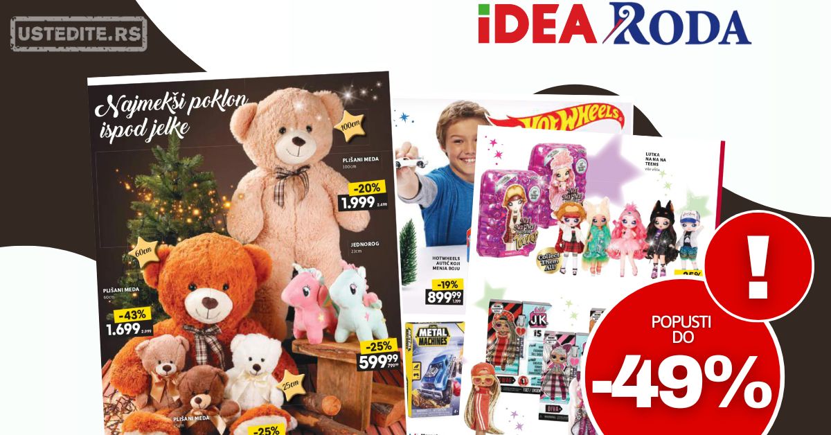 Roda & Idea PRAZNIČNA PONUDA IGRAČAKA sniženje do 6.1.2026. - ustedite.rs