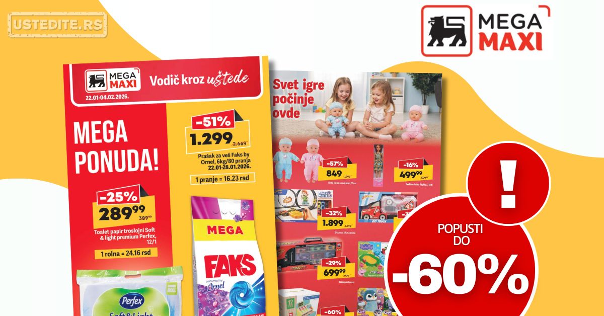 Mega Maxi katalog 22.1-4.2.2026. - ustedite.rs