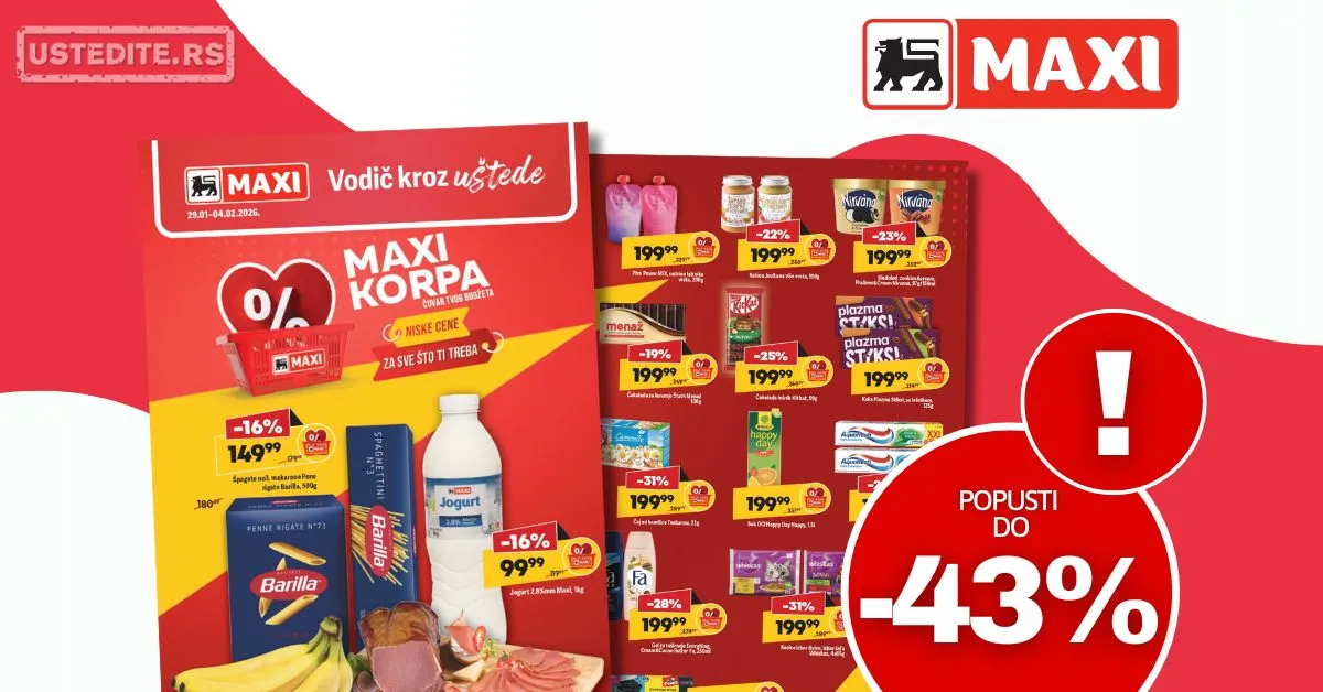 Maxi katalog 29.1-4.2.2026. - ustedite.rs