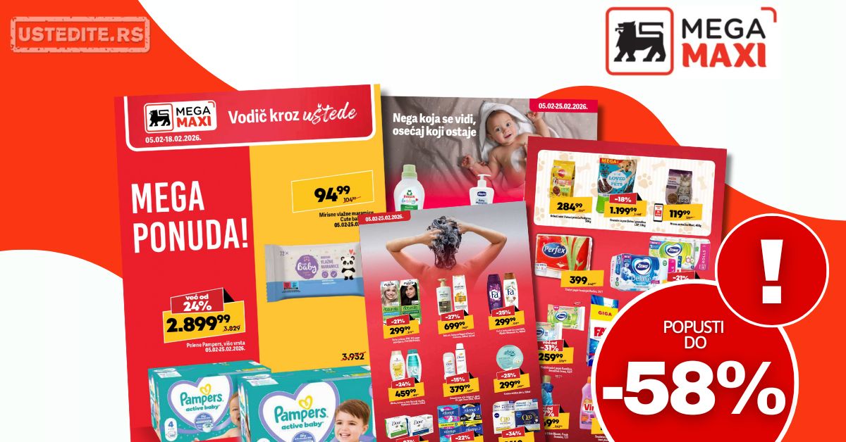 Mega Maxi katalog 5-18.2.2026. - ustedite.rs