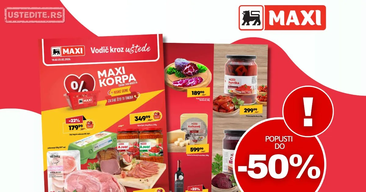 Maxi katalog 19-22.2.2026. - ustedite.rs