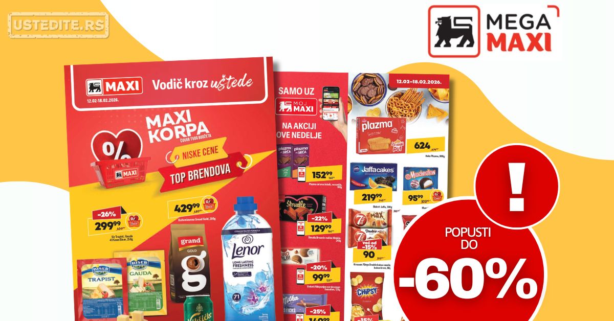 Maxi katalog 12-18.2.2026. - ustedite.rs