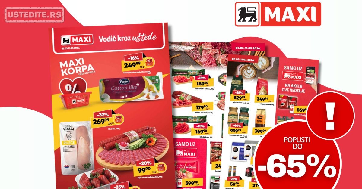 Maxi katalog 5-11.3.2026. - ustedite.rs
