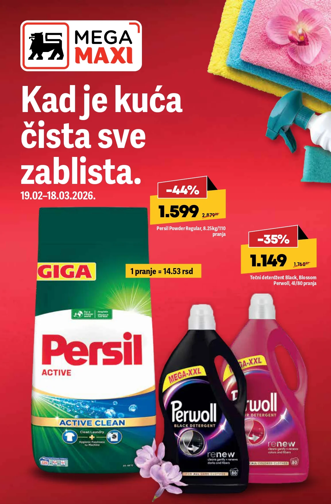 Mega Maxi katalog SVE ZA ČIŠĆENJE DOMA 19.2-18.3.2026. - ustedite.rs